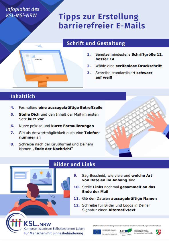 Tipps und Checkliste zur Erstellung barrierefreier E-Mails | LAG ... Tipps und Checkliste zur Erstellung barrierefreier E-Mails | LAG ...